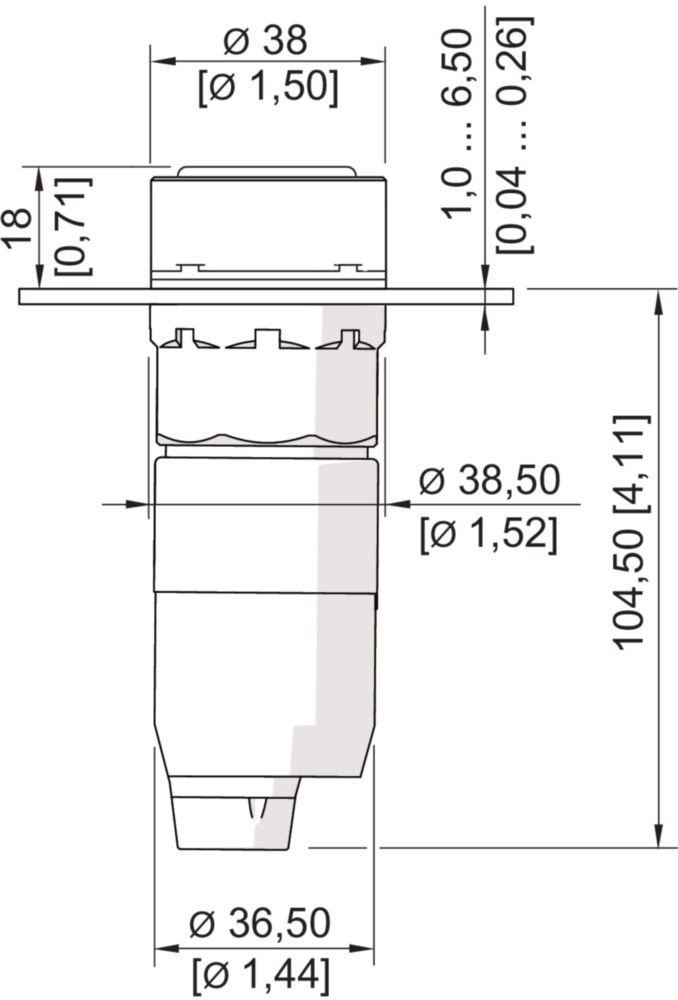 LED illuminated pushbutton for panel mounting - 129769