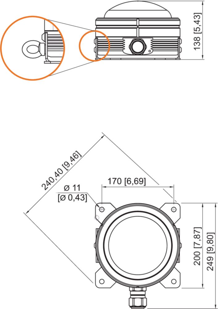 TRANBERG® repeater light low for helicopter deck - 336847